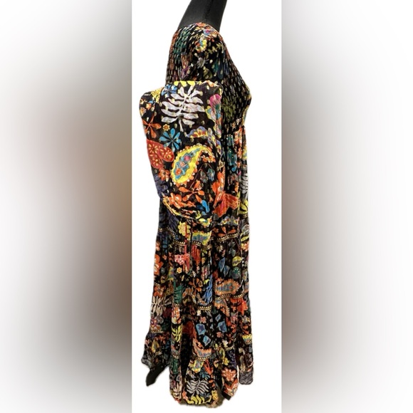 RIXO | Dresses | Rixo New Multicolored Dress Lined At The Torso Ties At ...
